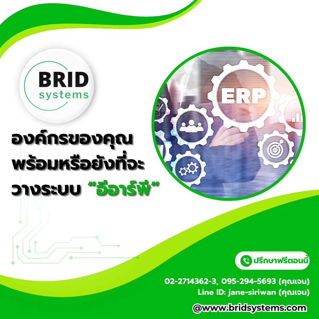 องค์กรของคุณพร้อมหรือยังที่จะวางระบบอีอาร์พี - BRID Systems
