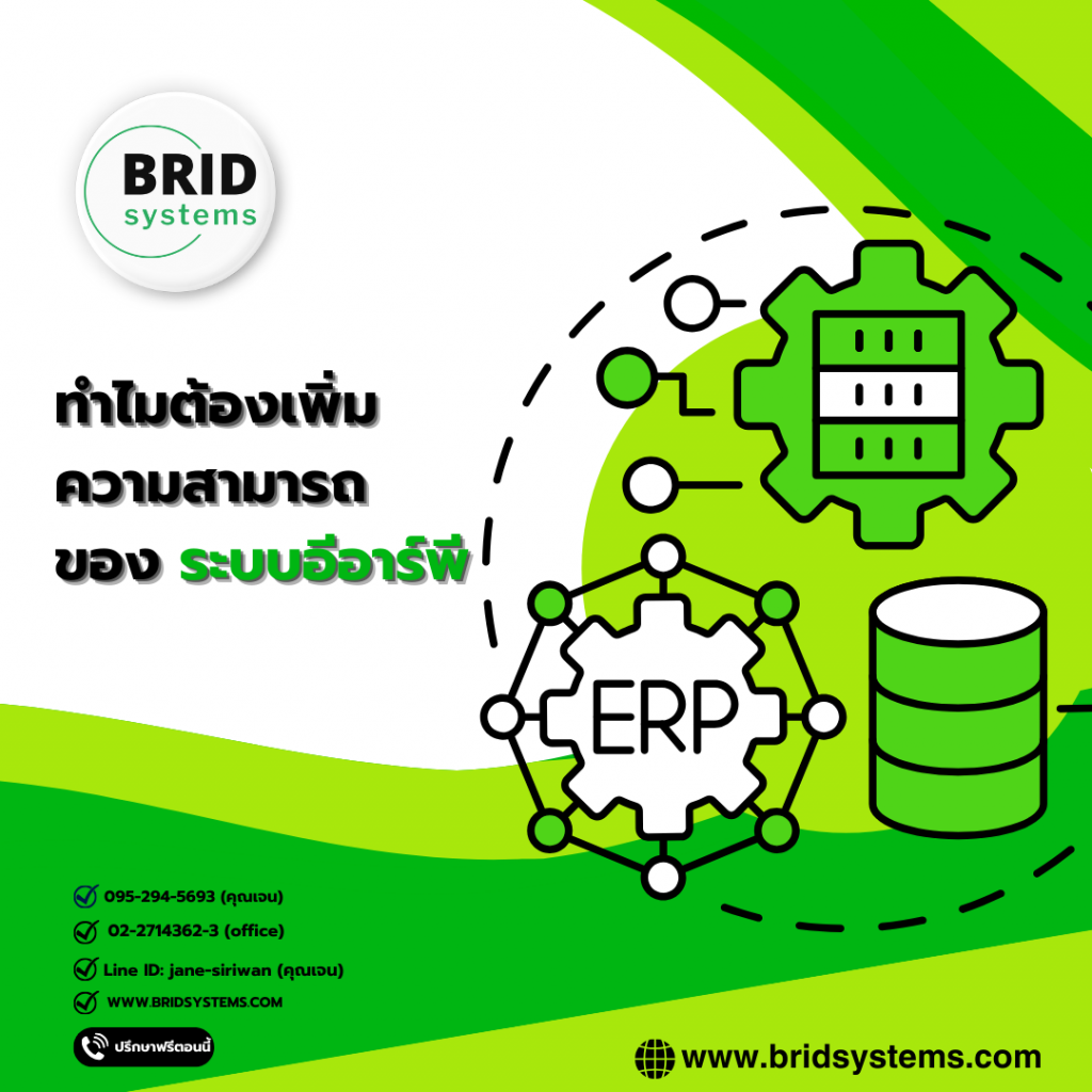 จะเพิ่มความสามารถของระบบอีอาร์พีได้อย่างไร - BRID Systems