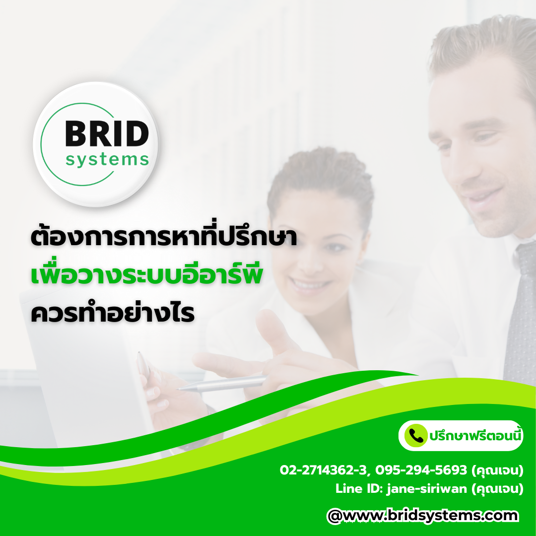 ต้องการหาที่ปรึกษาเพื่อวางระบบอีอาร์พีควรทำอย่างไร - BRID Systems