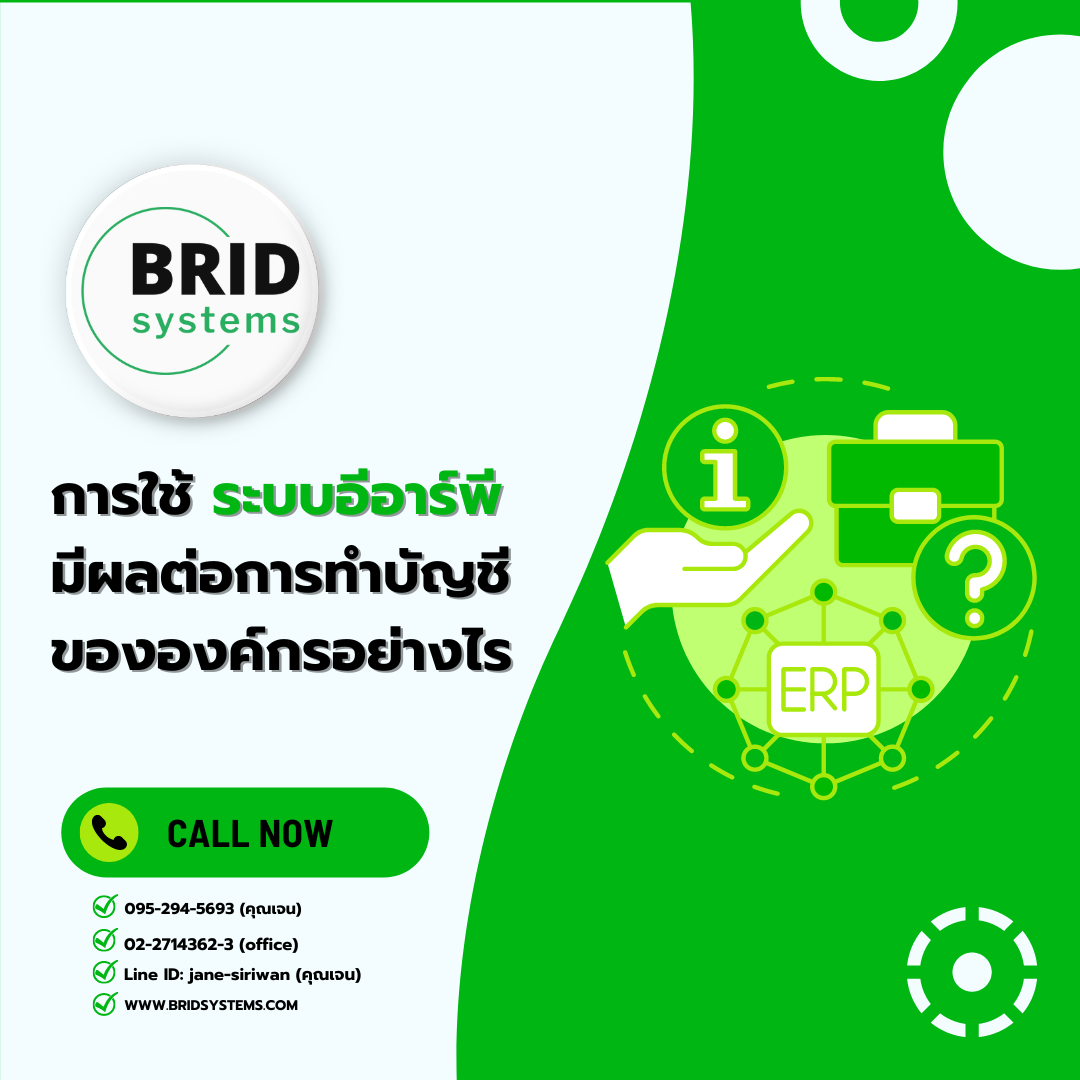 การใช้ระบบอีอาร์พีมีผลต่อการทำบัญชีขององค์กรอย่างไร - BRID Systems
