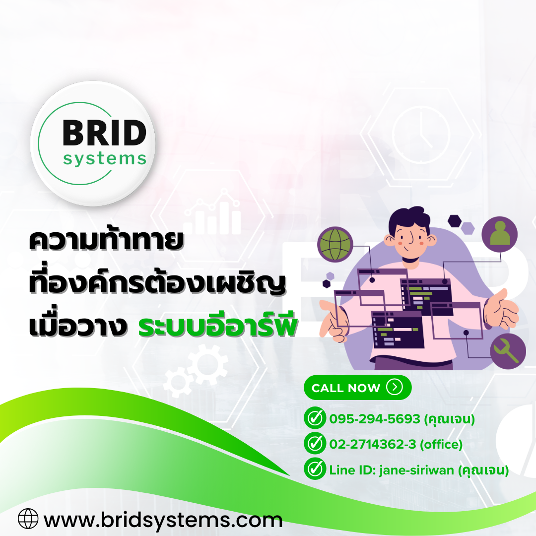 ความท้าทายที่องค์กรต้องเผชิญเมื่อวางระบบอีอาร์พี - BRID Systems