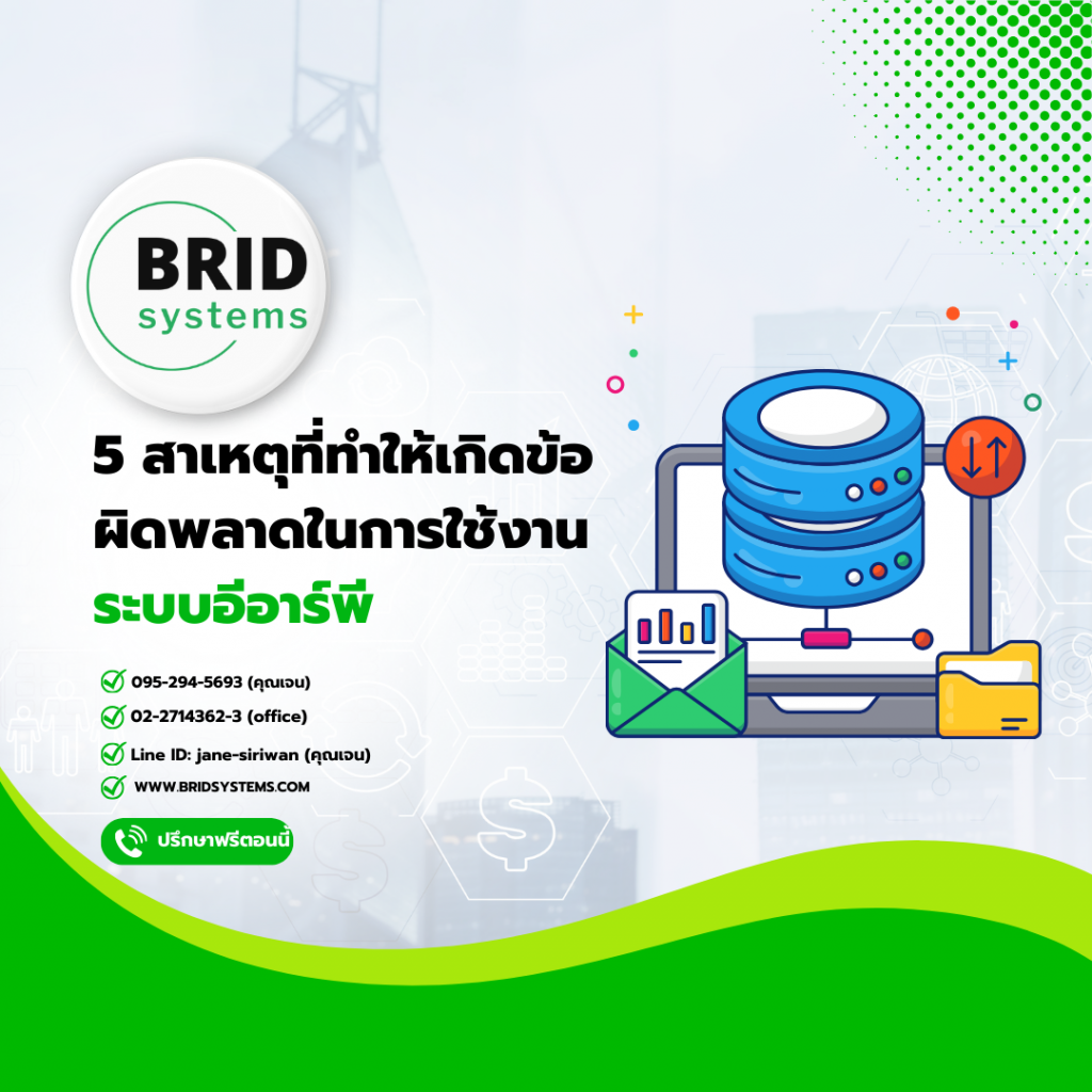 5 สาเหตุที่ทำให้เกิดข้อผิดพลาดในการใช้งานระบบอีอาร์พี - BRID Systems